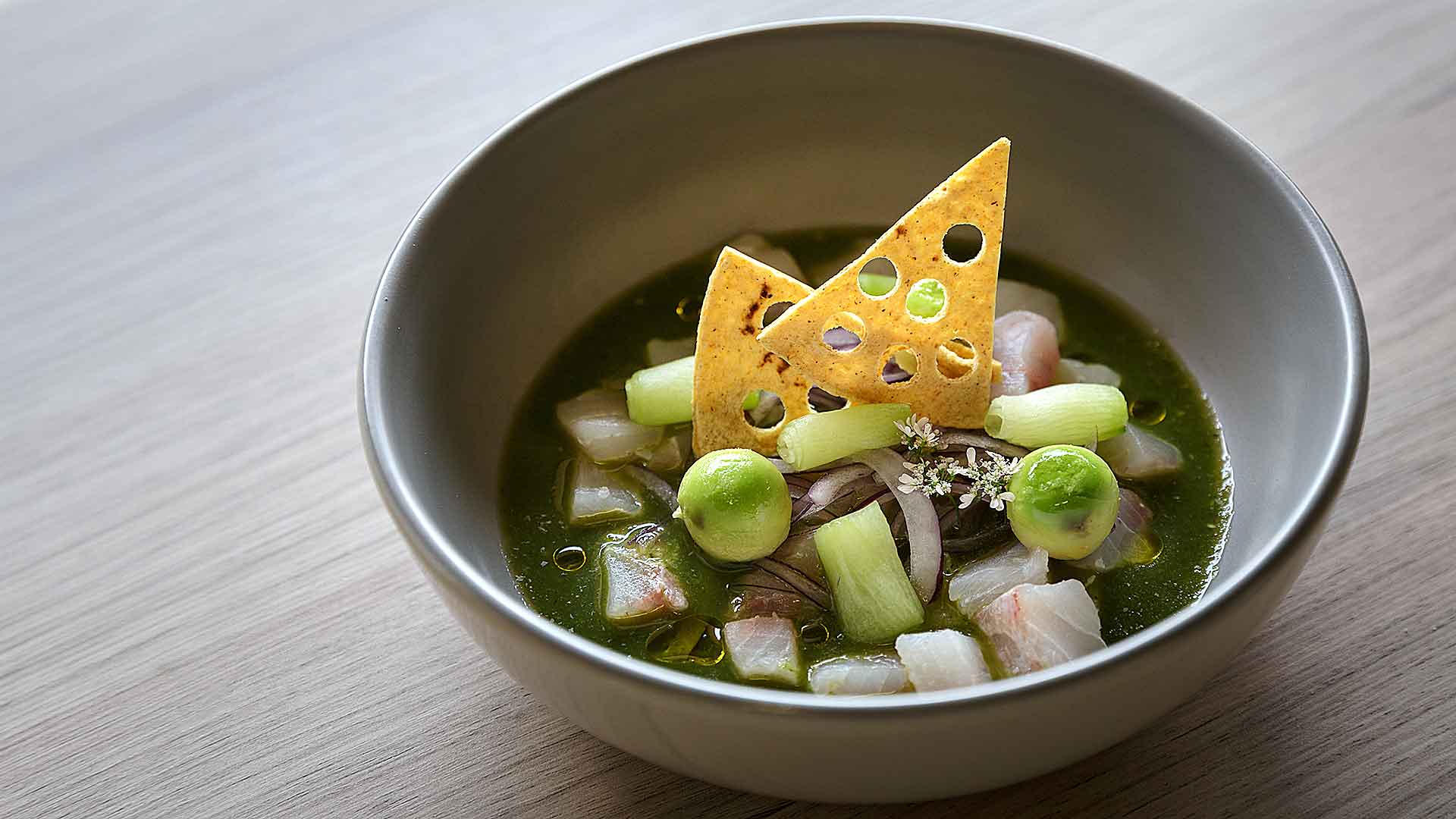 Receta de ceviche de chiles toreados del chef Víctor Zárate