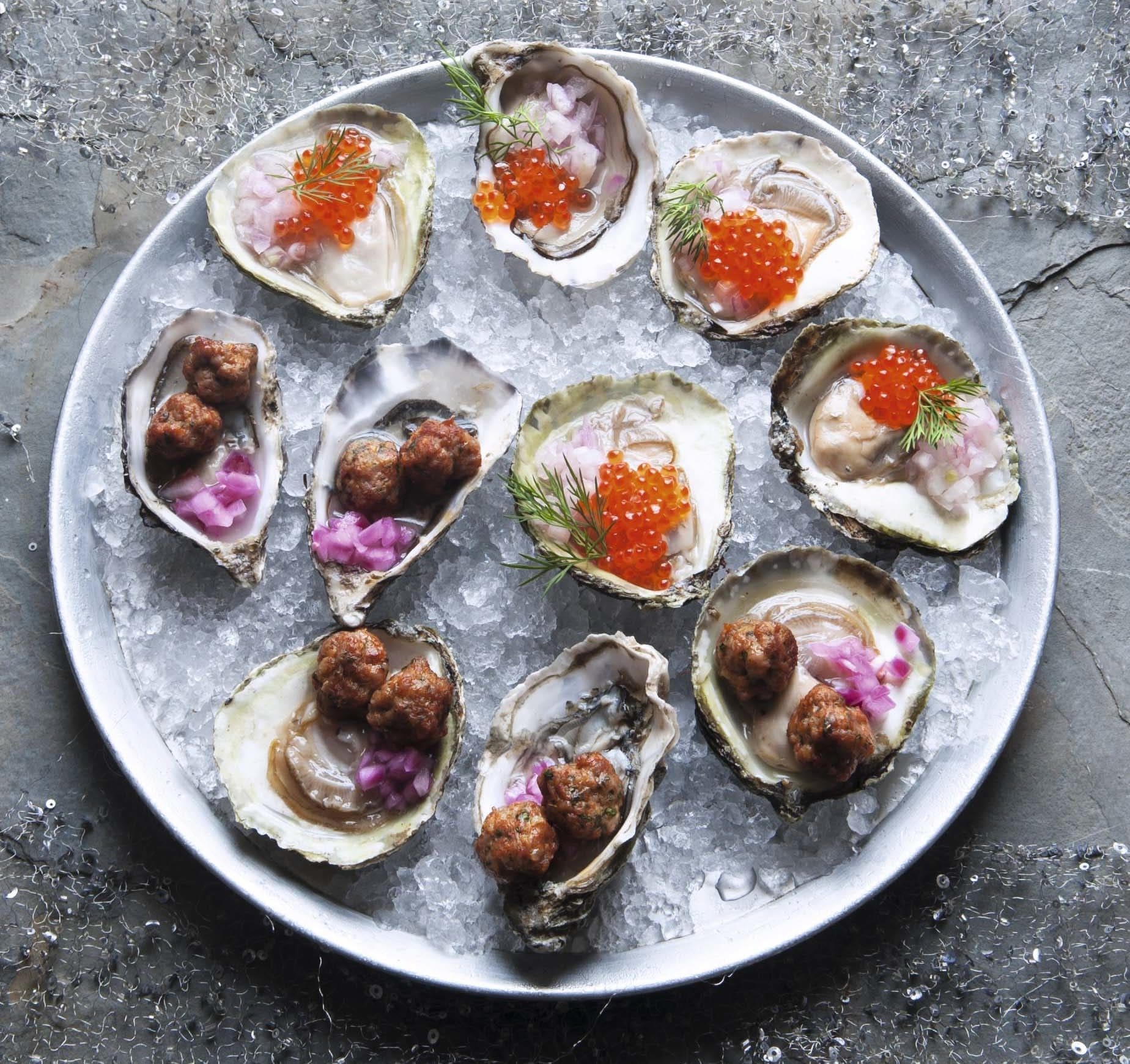 Ostiones con salsa mignonette