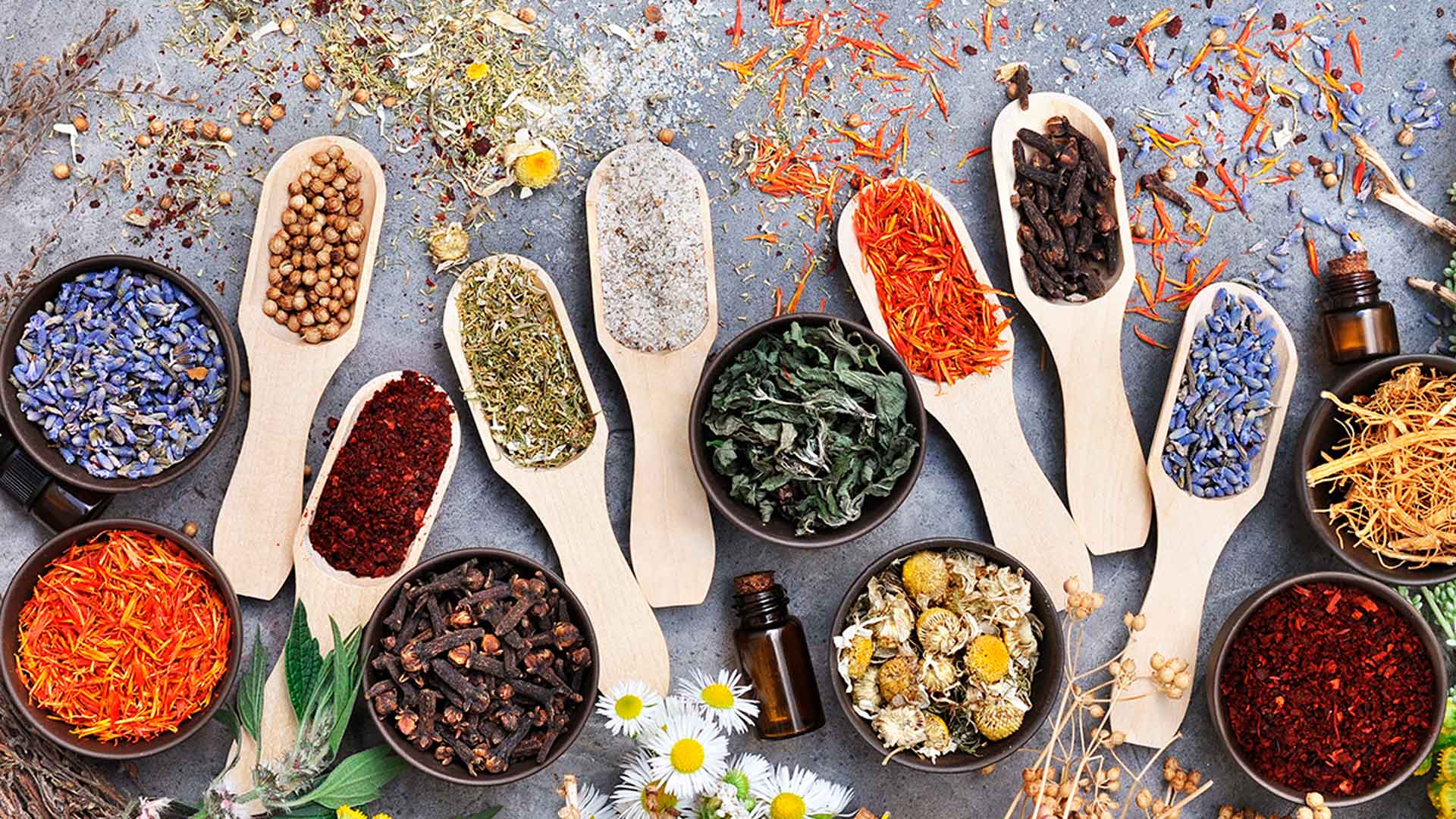 Tisanas herbales y frutales para cocinar
