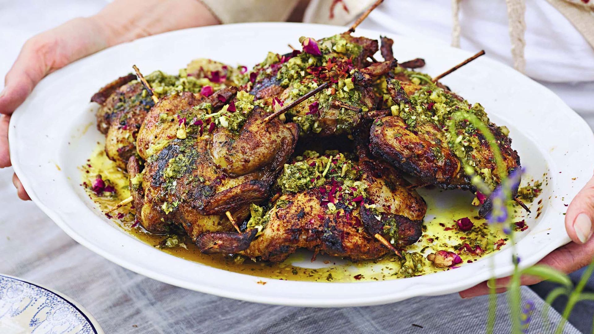 Codorniz con salsa de limón