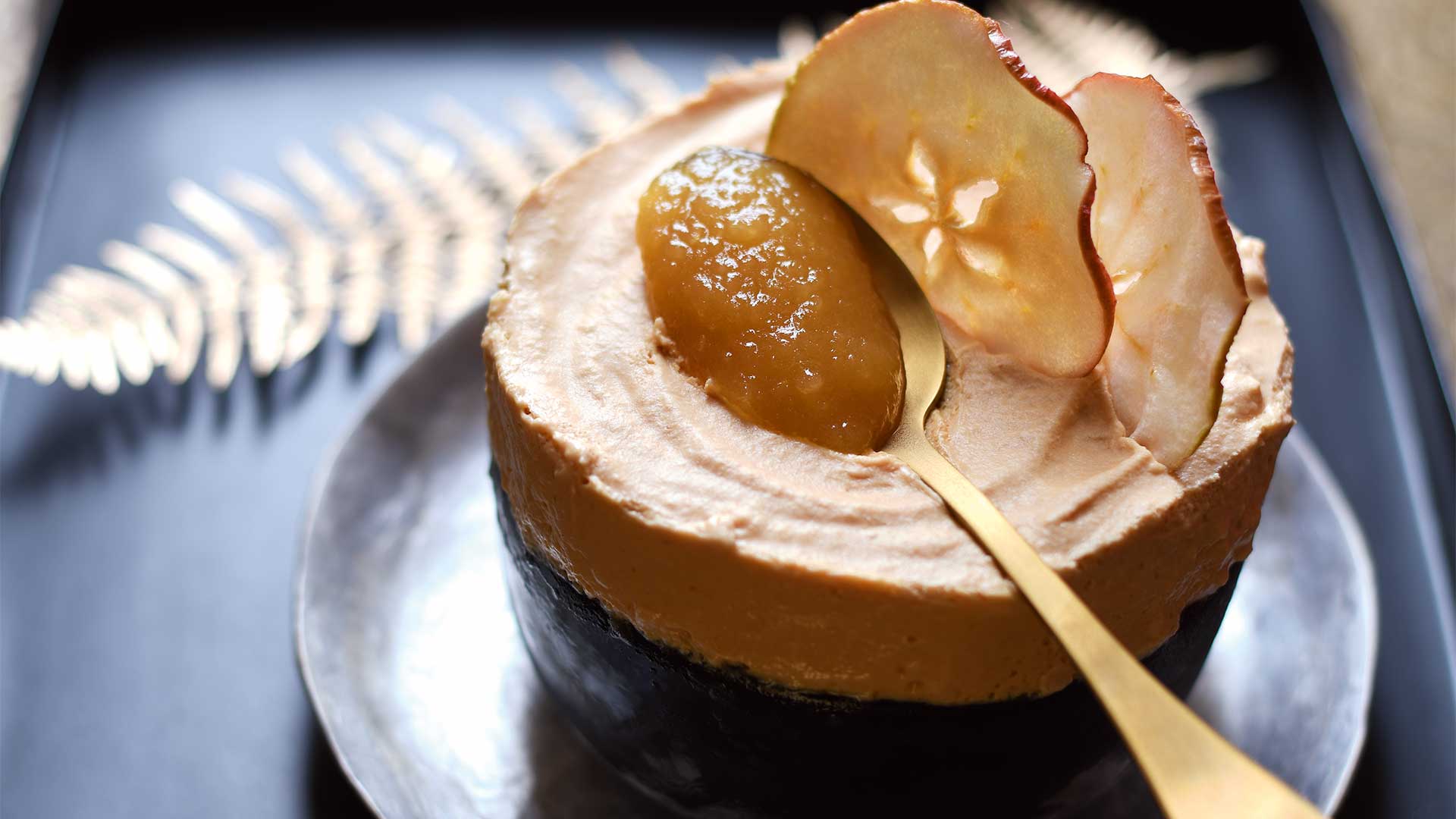 Soufflé helado de calvados